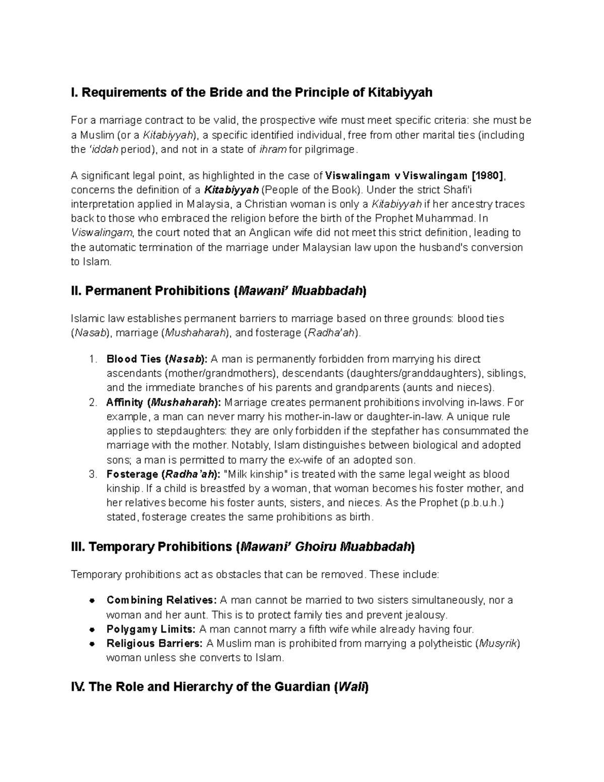 Essay on Marriage Requirements: Kitabiyyah & Prohibitions - Studocu