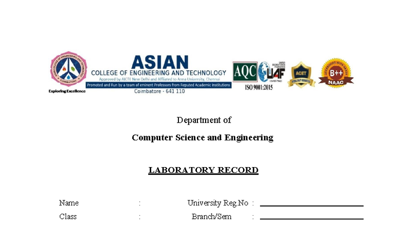 CS25C03 Laboratory Manual: MS Office Word Practical Record - Studocu