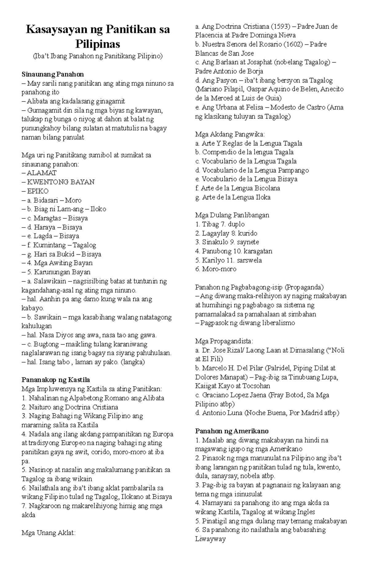 Kasaysayan ng Panitikan sa Pilipinas: Iba't Ibang Panahon at Anyong ...