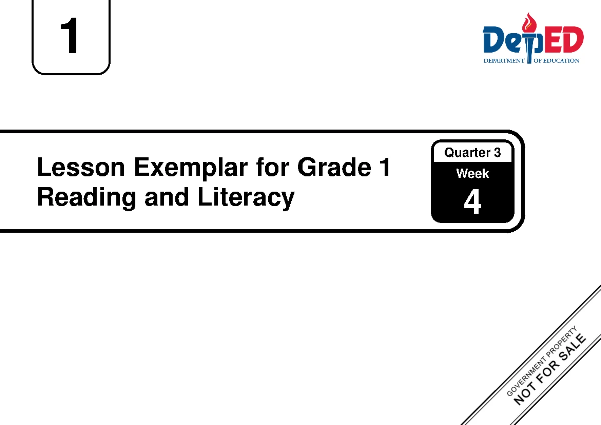 Grade 1 GMRC Weekly Lesson Log - 1st Quarter (Week 1) - Studocu