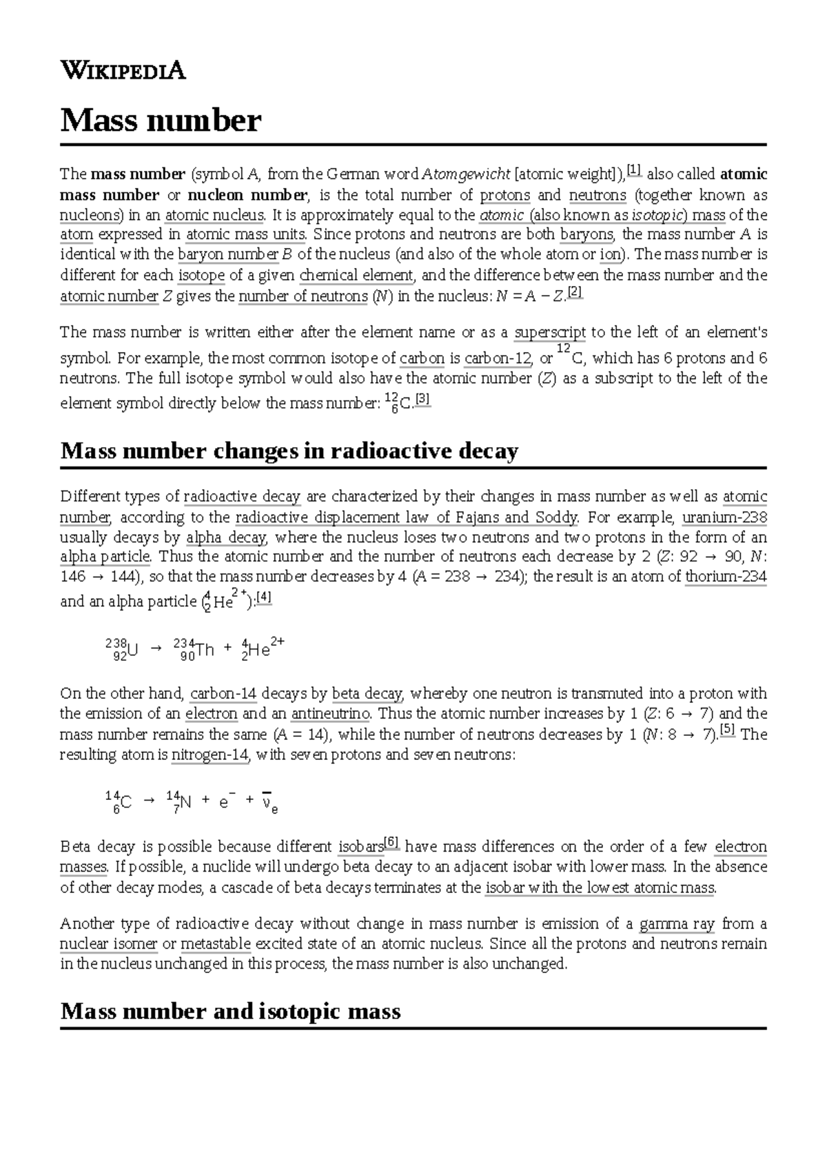 Mass Number: Understanding Protons, Neutrons, and Isotopes - Studeersnel