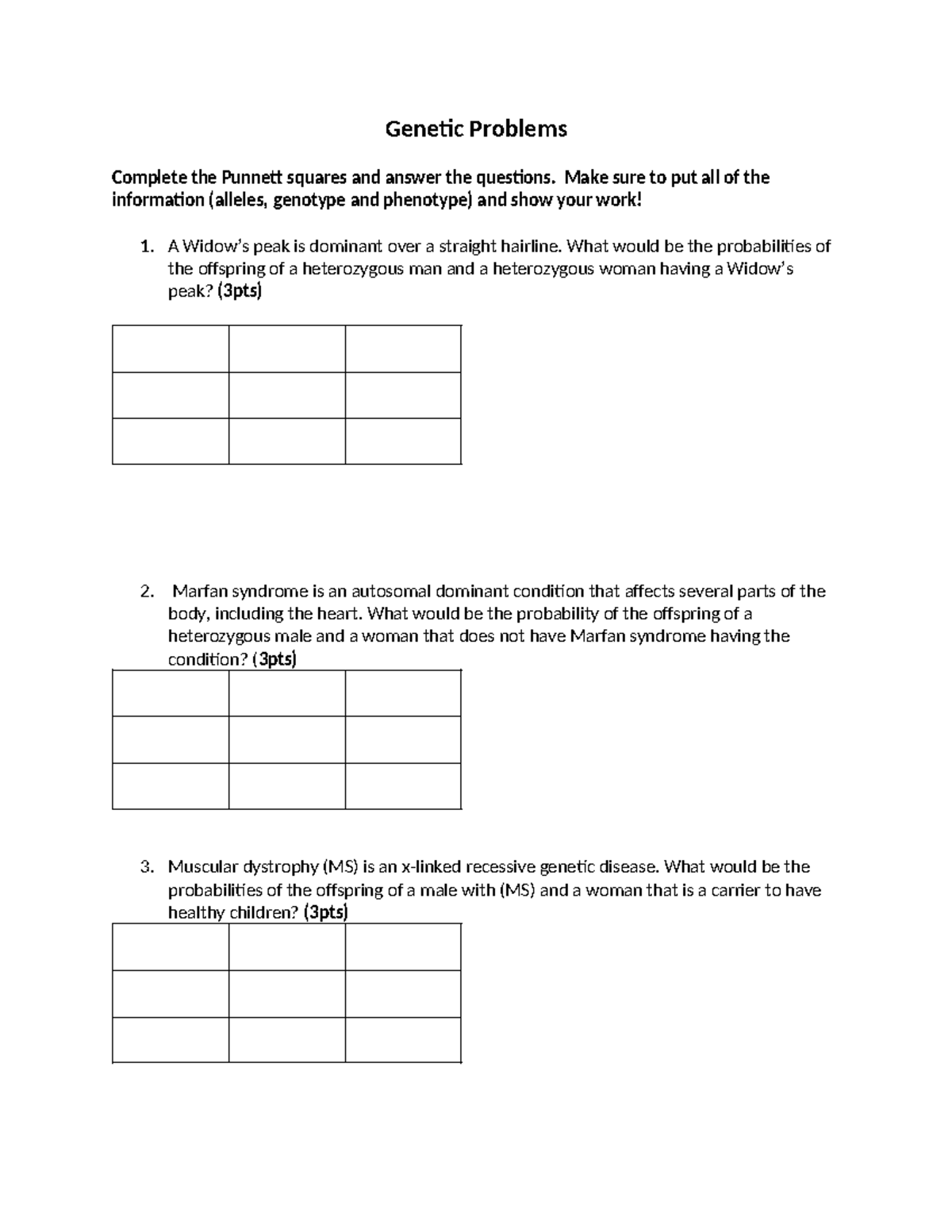 Genetics Assignment-1: Understanding Genetic Probabilities and Punnett ...