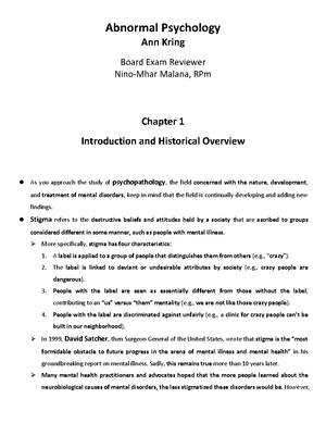 DSM-5-Study-Guide - abnormal psychology - DSM-5 STUDY GUIDE ANXIETY ...