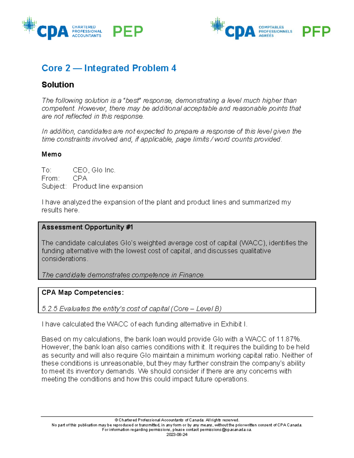 CO2-2401E-IP04 - Core 2 Integrated Problem 4 Solution Analysis - Studocu