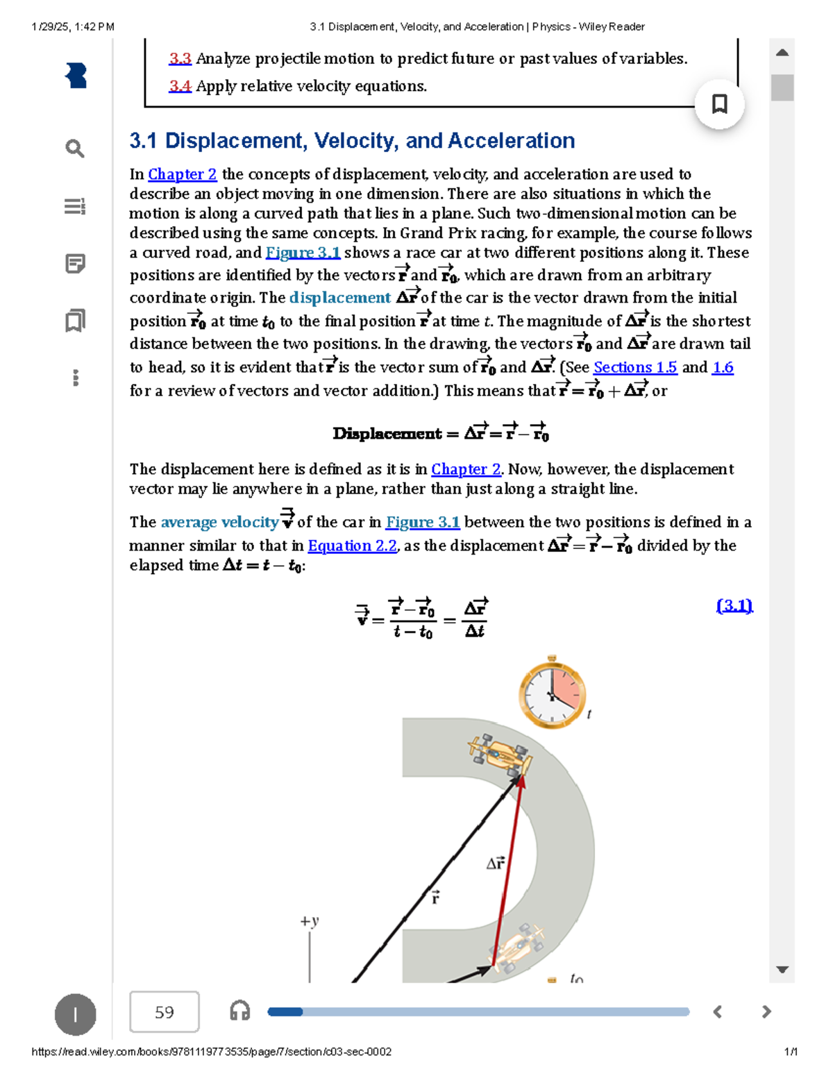 Chapter 3.1: Displacement, Velocity, & Acceleration Overview - Physics ...