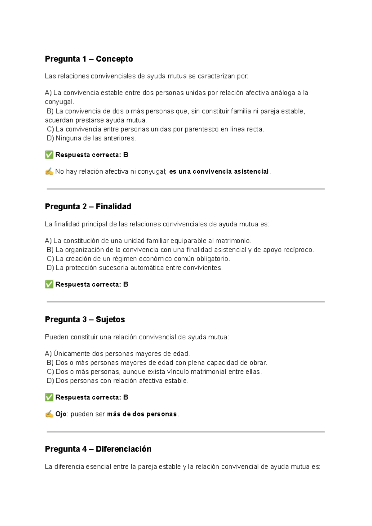 TEMA 15: Relaciones Convivenciales de Ayuda Mutua - Respuestas y ...