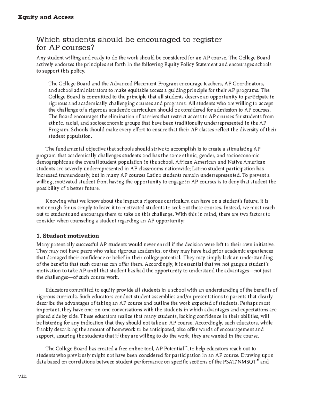 English Language and Composition-1: Equity in AP Course Access - Studocu
