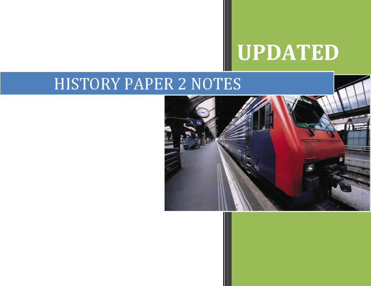 History Paper 2 Notes: Great Achievers and Government Systems - Studocu