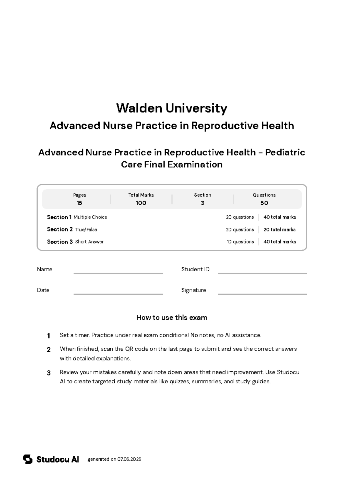 Advanced Nurse Practice in Reproductive Health - Pediatric Care Final ...