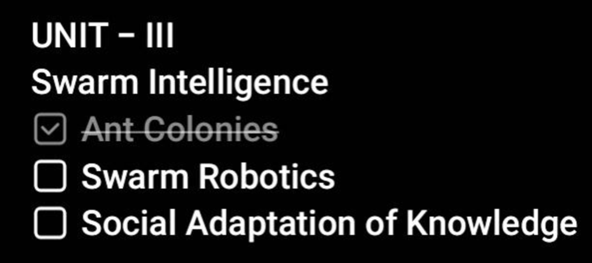 NIC UNIT 3 - Swarm Intelligence: Ant Colonies & Robotics Insights - Studocu