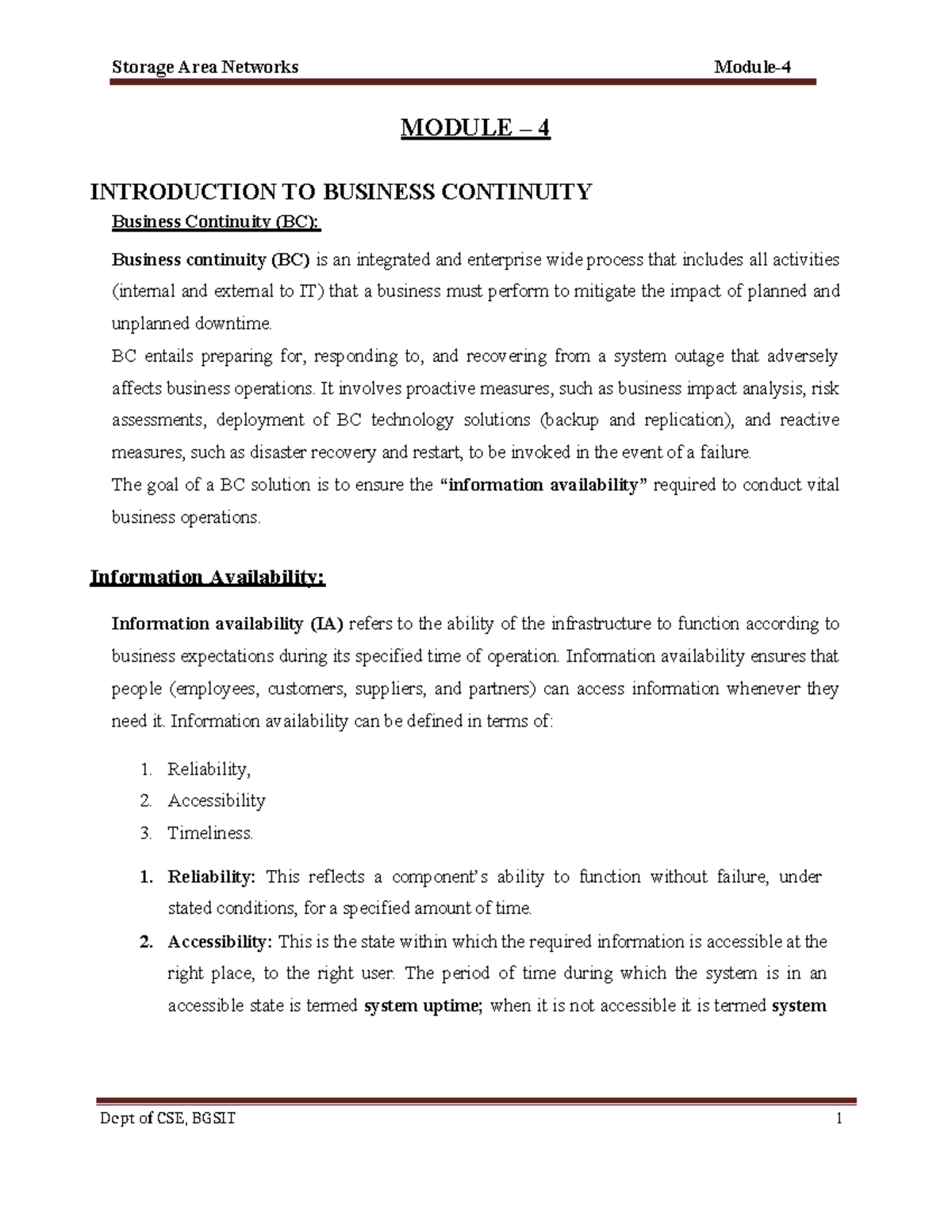 Module 4 - Please provide - MODULE – 4 INTRODUCTION TO BUSINESS ...