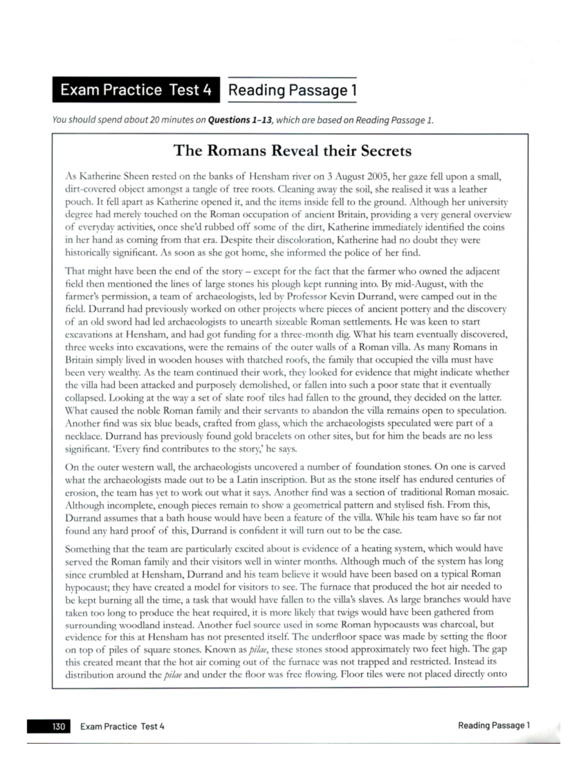 **Exam Practice Test 4: Reading Passages Analysis and Insights** - Studocu