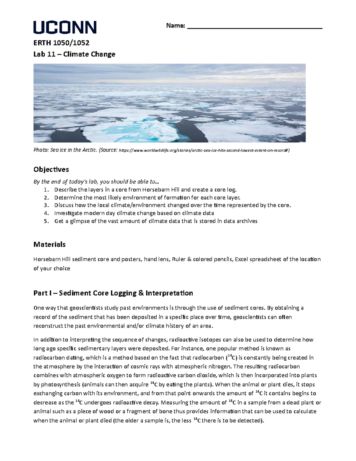 ERTH1052 Lab 11 (Climate Change) worksheet - Name