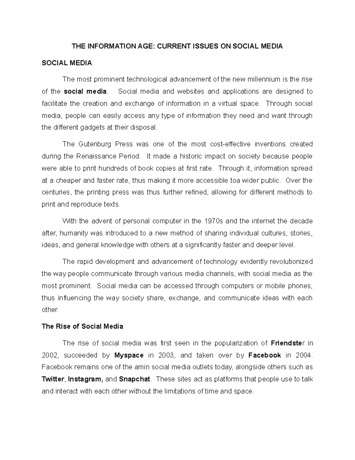 THE- Information-AGE - dfffffffff - THE INFORMATION AGE: CURRENT ISSUES ...