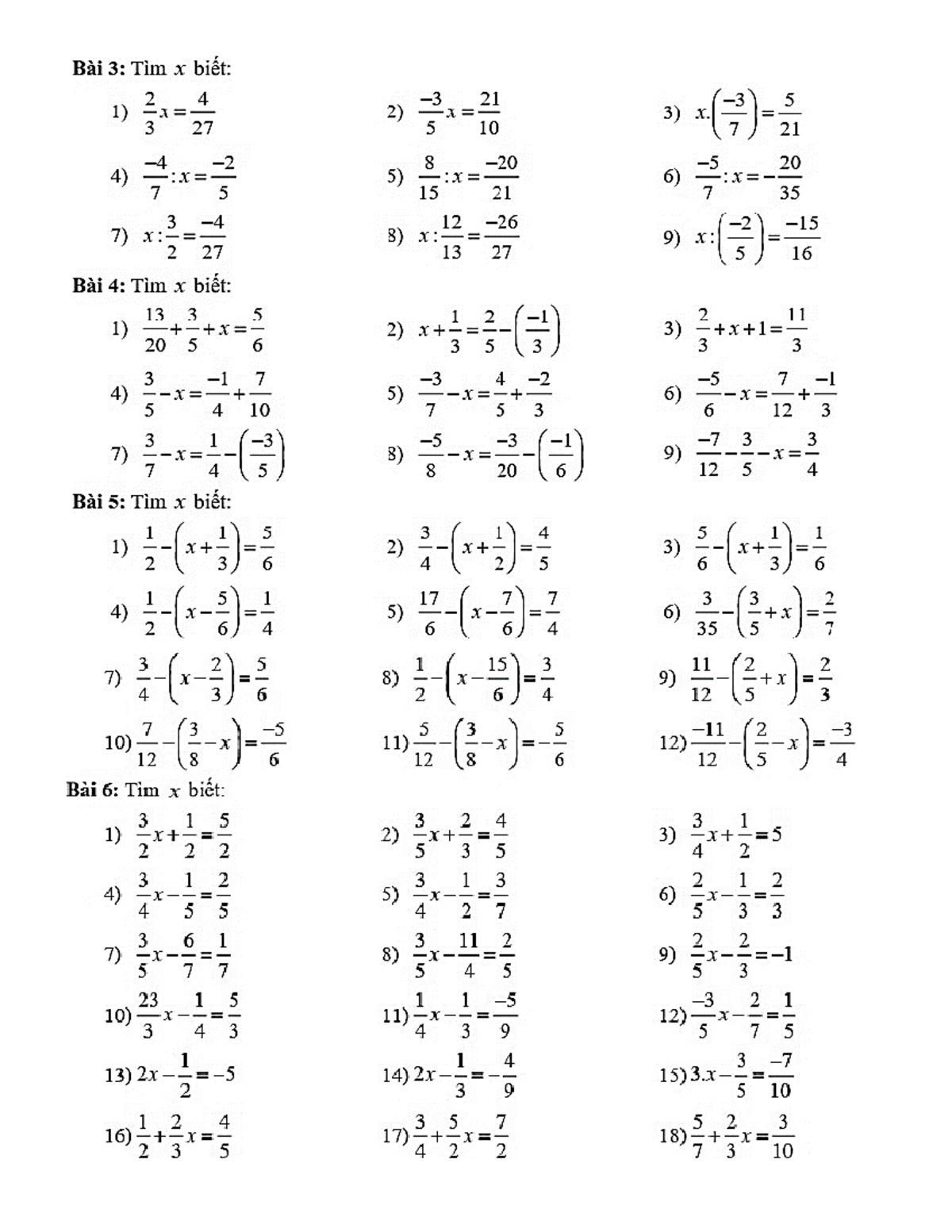 Ôn tập các phép tính - Math 7 - Bài 3: Tim 10 4) 8) x 12 26 27 16 Bài 4 ...