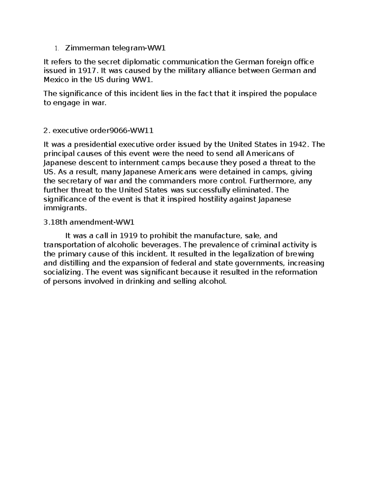 Zimmerman Telegram Analysis - WW1 Assignment Notes - Studocu