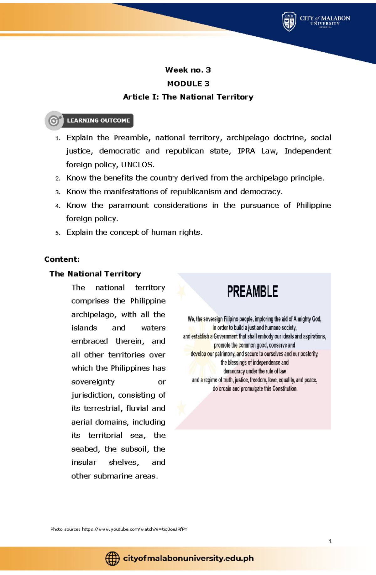 Module 3 - The National Territory and Rights Overview (PolGov) - Studocu