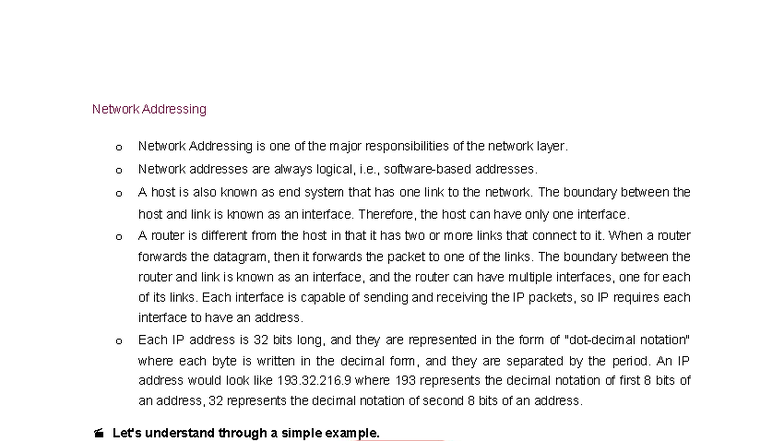 CN Unit 3: Comprehensive Guide to Network Addressing and Routing - Studocu