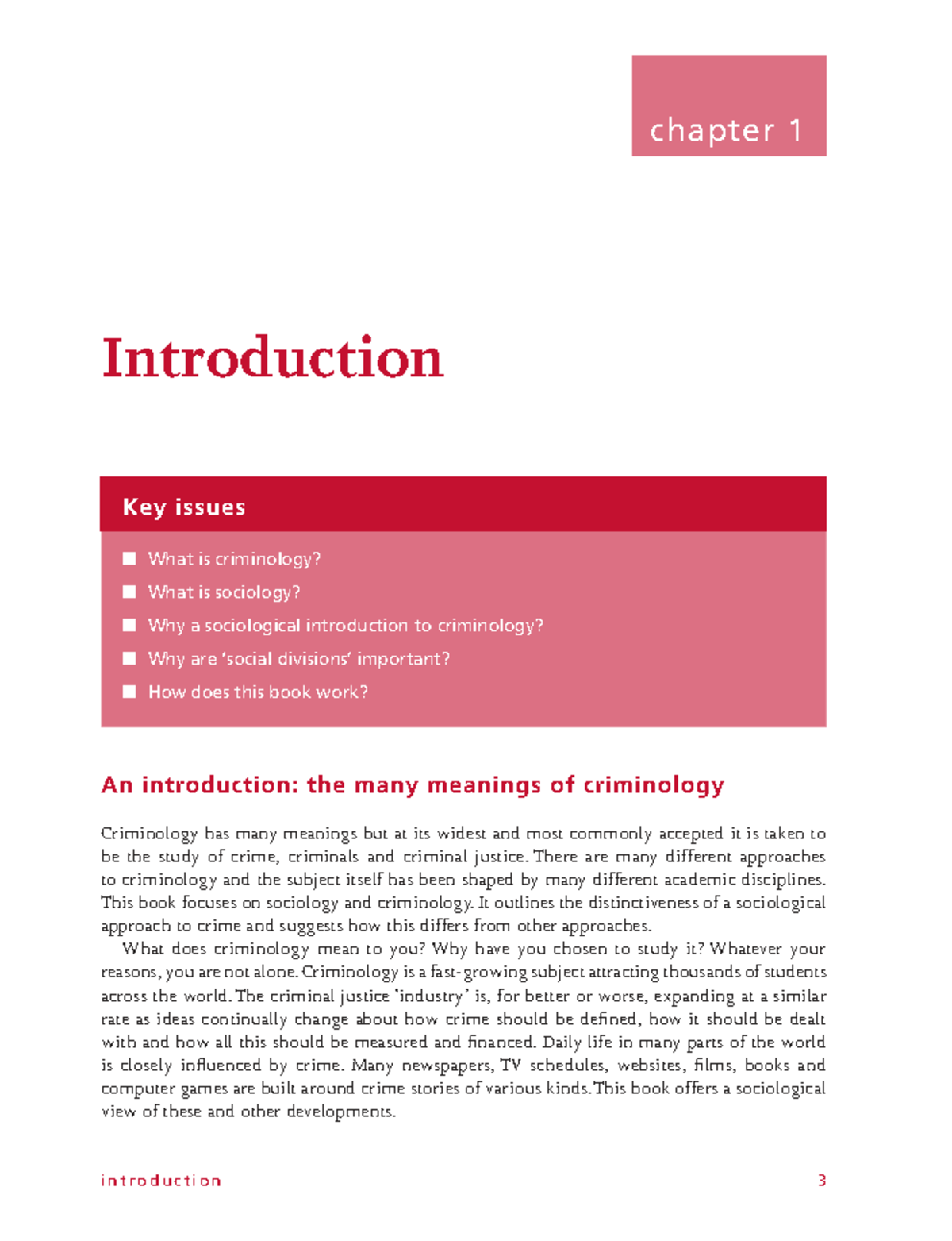 Introduction to Criminology: Key Issues and Historical Perspectives ...