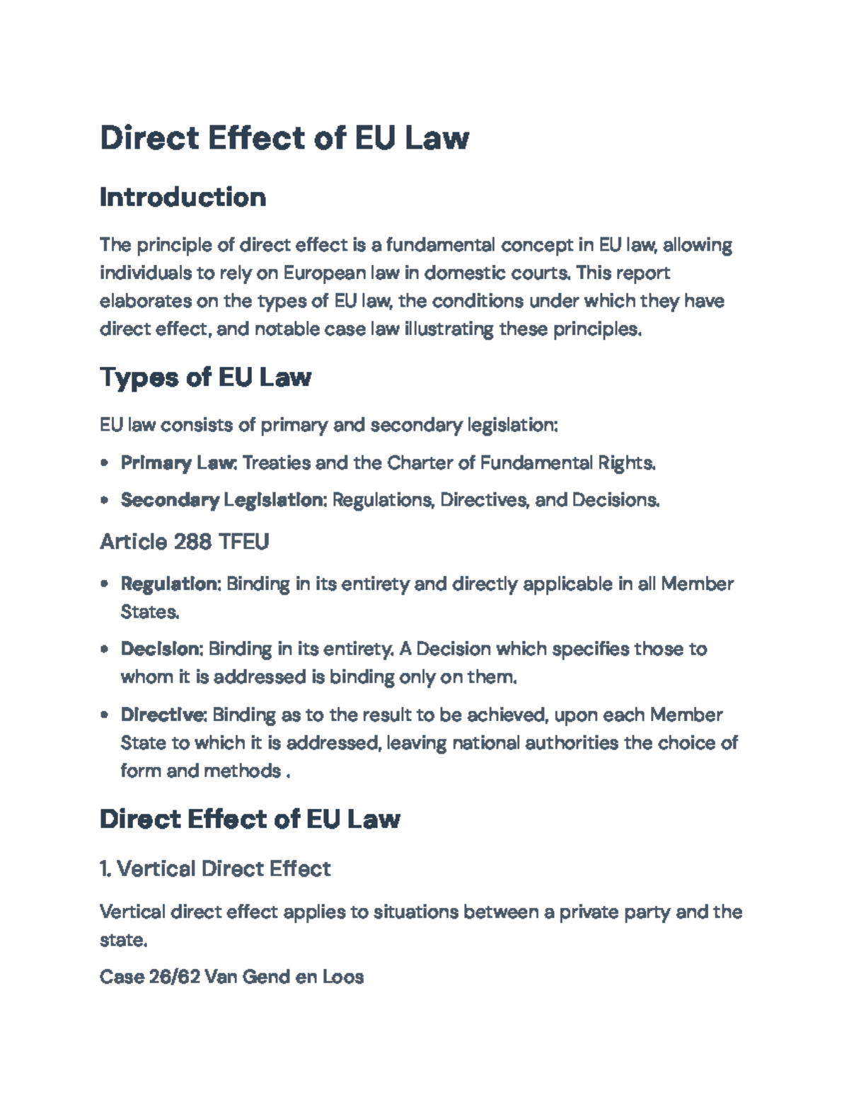 Direct Effect of EU Law: Vertical & Horizontal Applications Explained ...