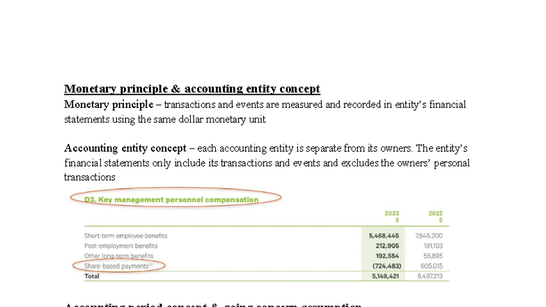 ACCT1006 - Accounting Principles: Monetary Unit & Entity Concepts - Studocu