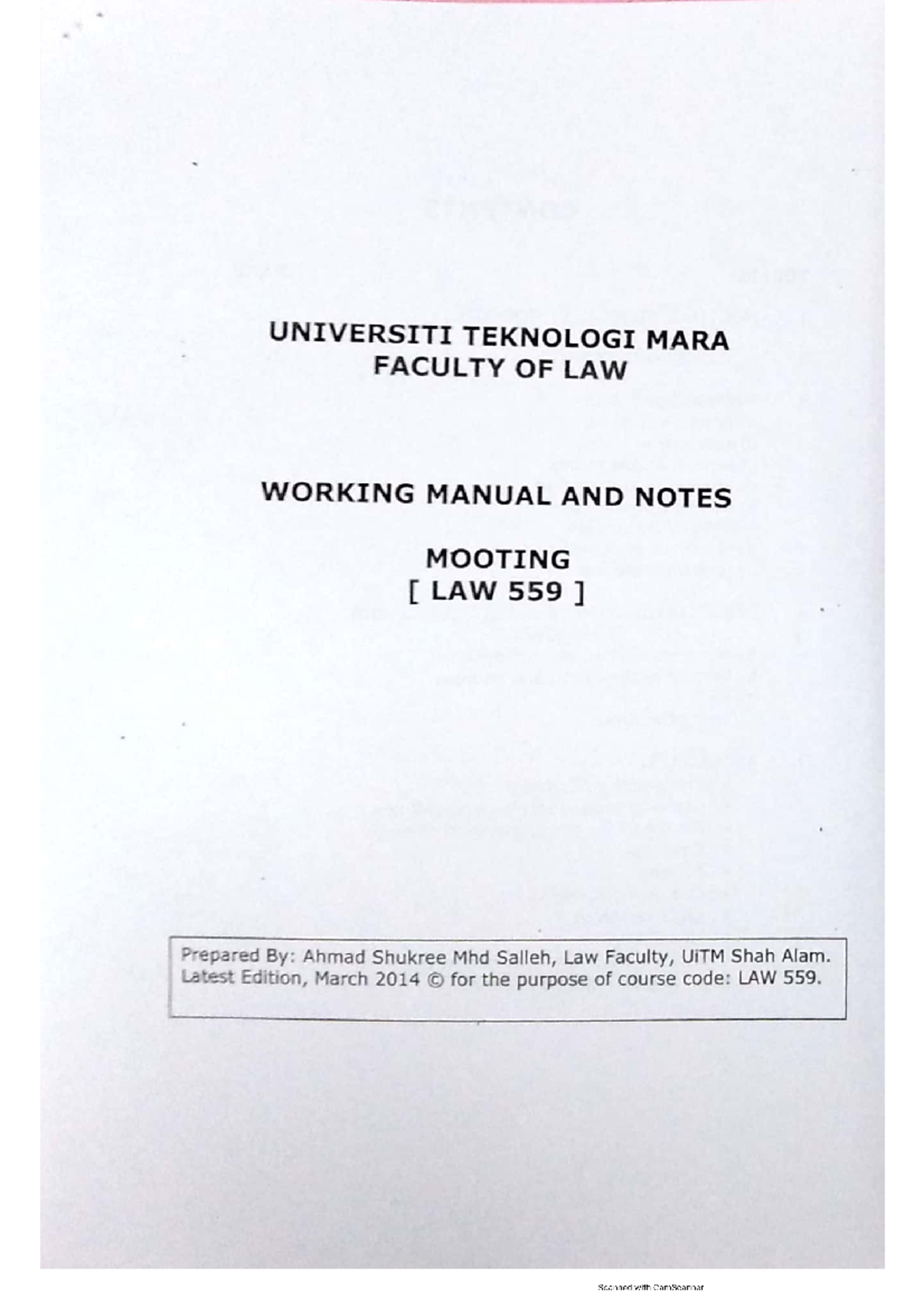 Moot guidelines - notes - Mooting - UiTM - Studocu