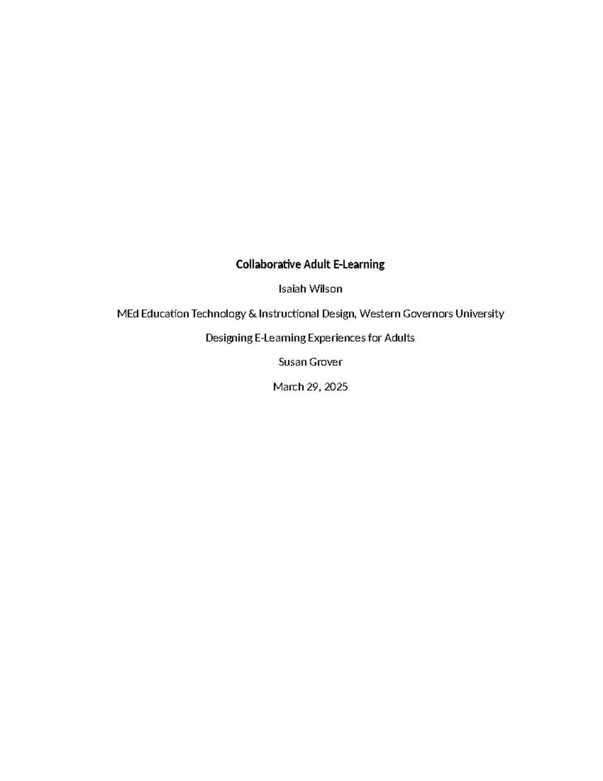 Task 1 D297 - Designing an Inclusive E-Learning Experience for ESL ...