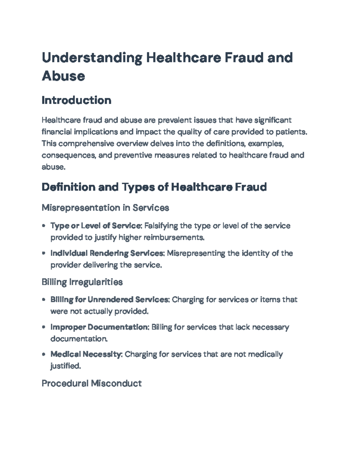 Healthcare Fraud and Abuse: Definitions, Consequences & Prevention ...