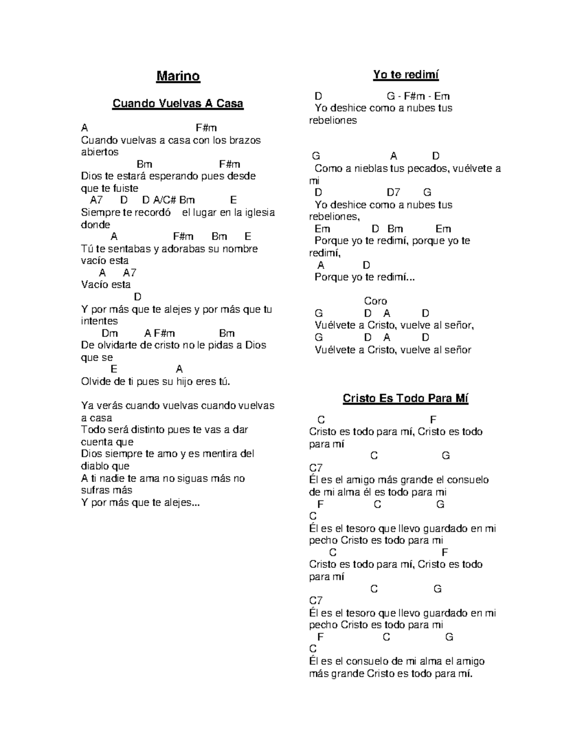 Acordes de Canciones Cristianas: Reflexiones y Adoración - Studocu