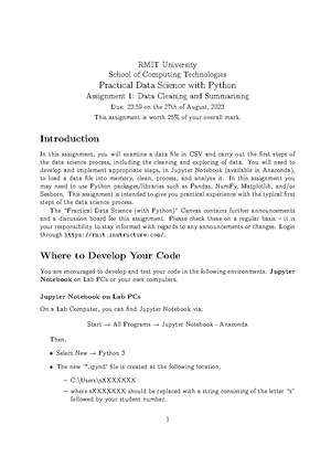 Practical Data Science Insights: Week 1 Overview and Concepts - Studocu