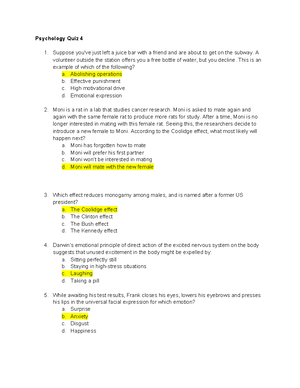 PSY Module Exam Study Guide - PSY Module Exam Study Guide Module 2 ...