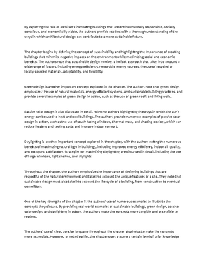 Chapter 2 Part A Understanding Architecture notes - Chapter 2 of ...