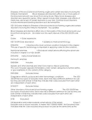 ICD-10-CM Chapter 2: Neoplasms (C00-D49) - Comprehensive Coding Guidelines - Studocu