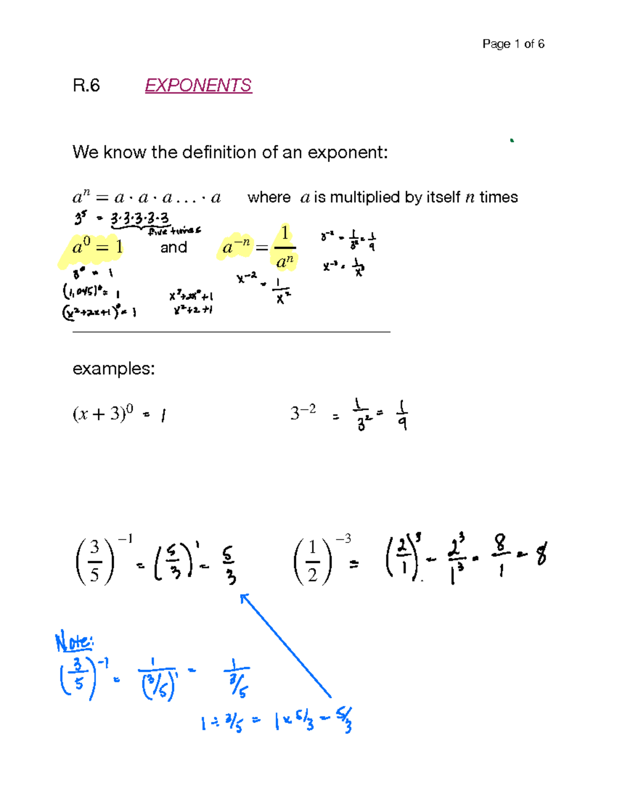 Exponents and Radicals: Properties & Techniques (MATH R.6) - Studocu