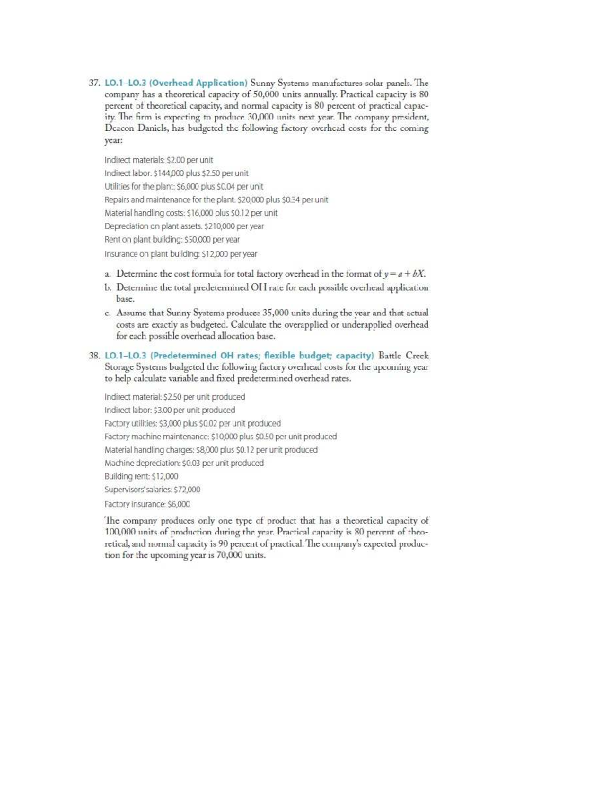 Chapter 3 Problems & Solutions: Cost Analysis and Overhead Rates - Studocu