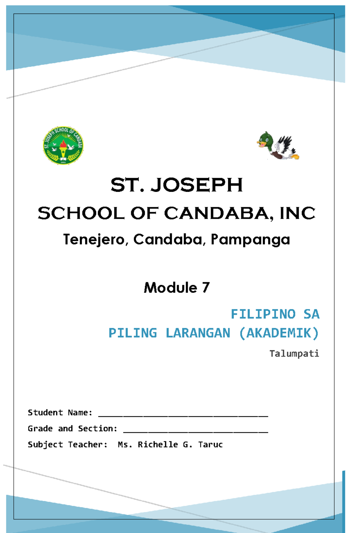Module 7: Talumpati sa Filipino sa Piling Larangan - Studocu