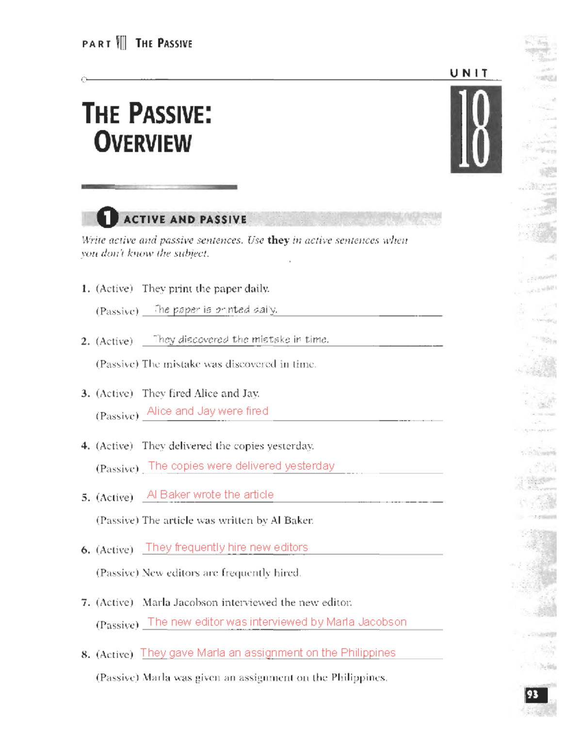 Passive Voice 1 Homework: Understanding Passive Constructions - Studocu