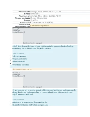 Examen tercer parcial (Segunda vuelta) Revisión del intento - Factor humano en la administración ...