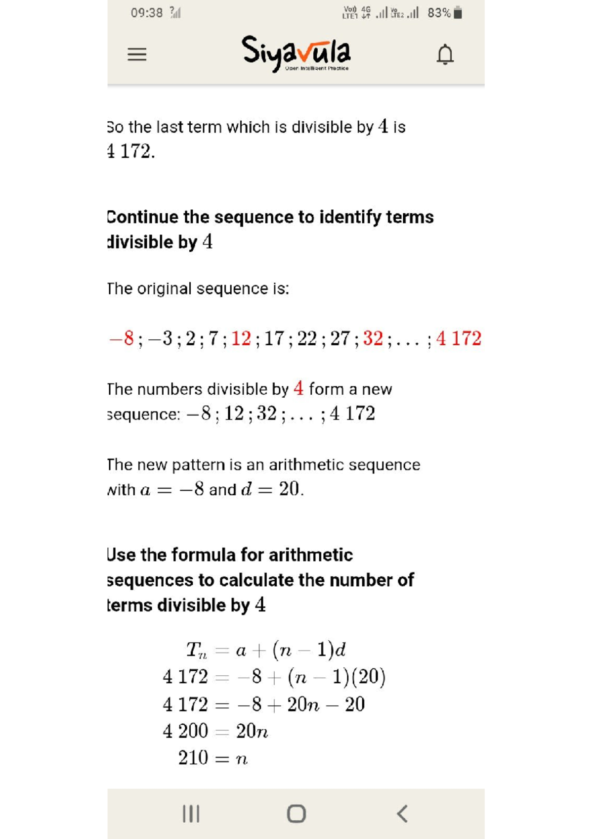 Mathematics 2026: Arithmetic Sequences & Divisibility by 4 - Studocu
