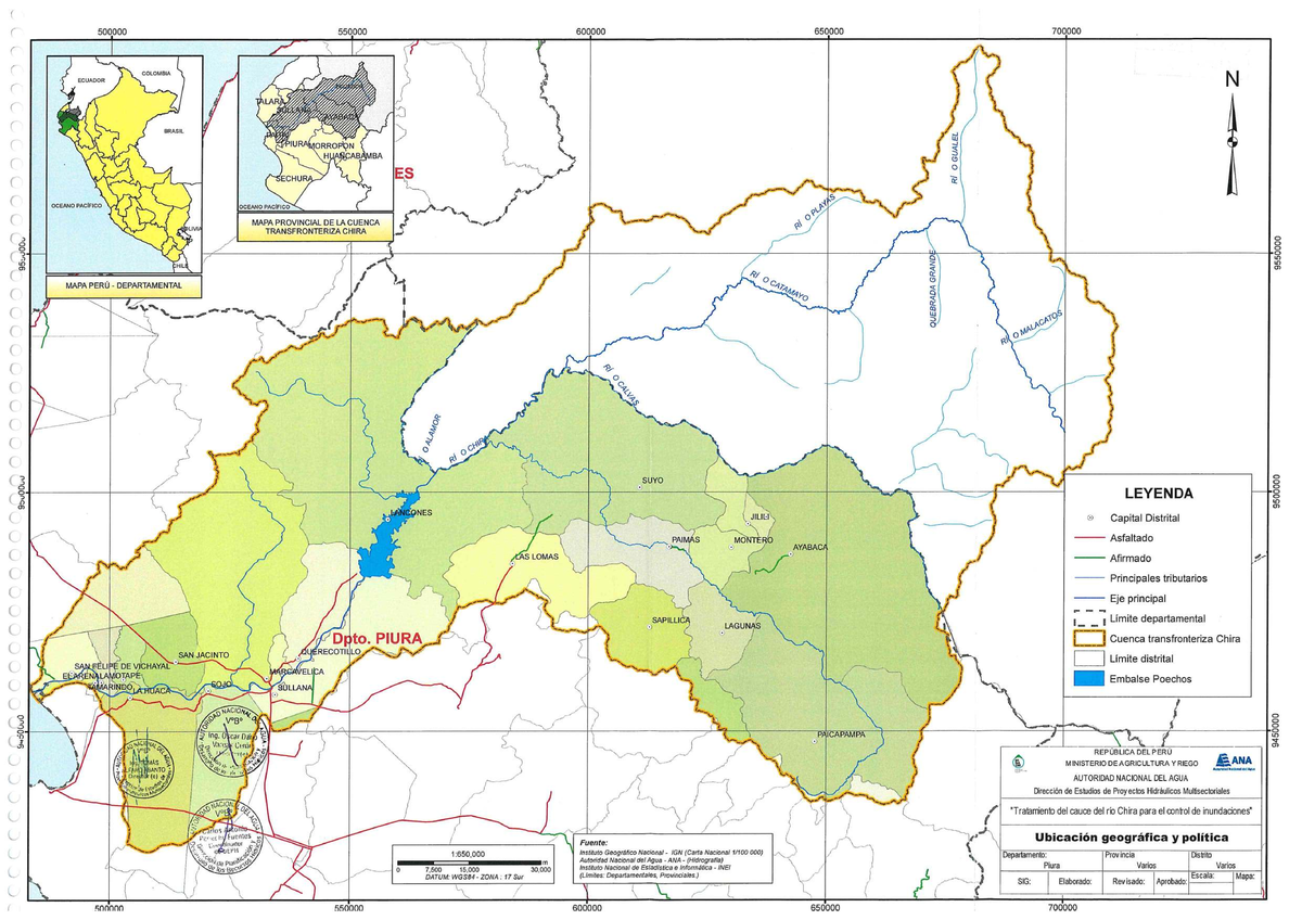 Mapa Provincial de la Cuenca del Río Chira - Informe (PIURA) - Studocu
