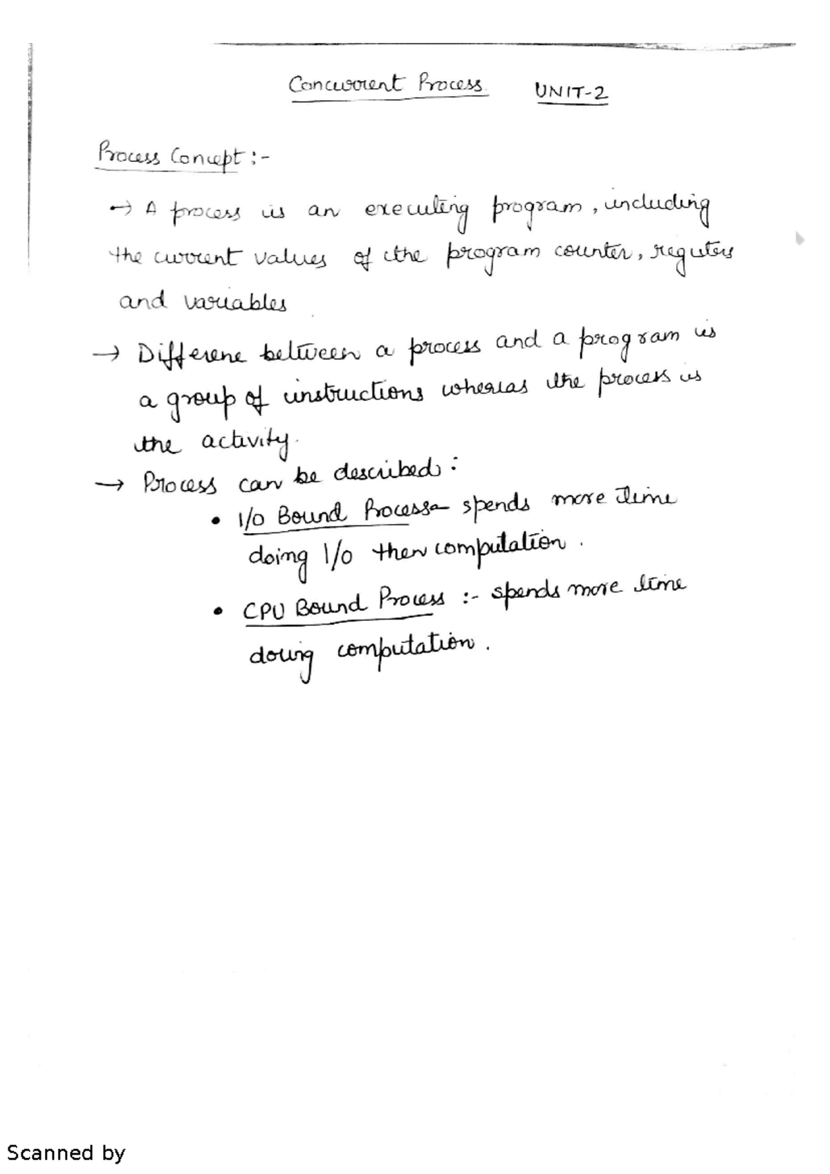 Operating System Unit 2: Process Management and Synchronization - Studocu
