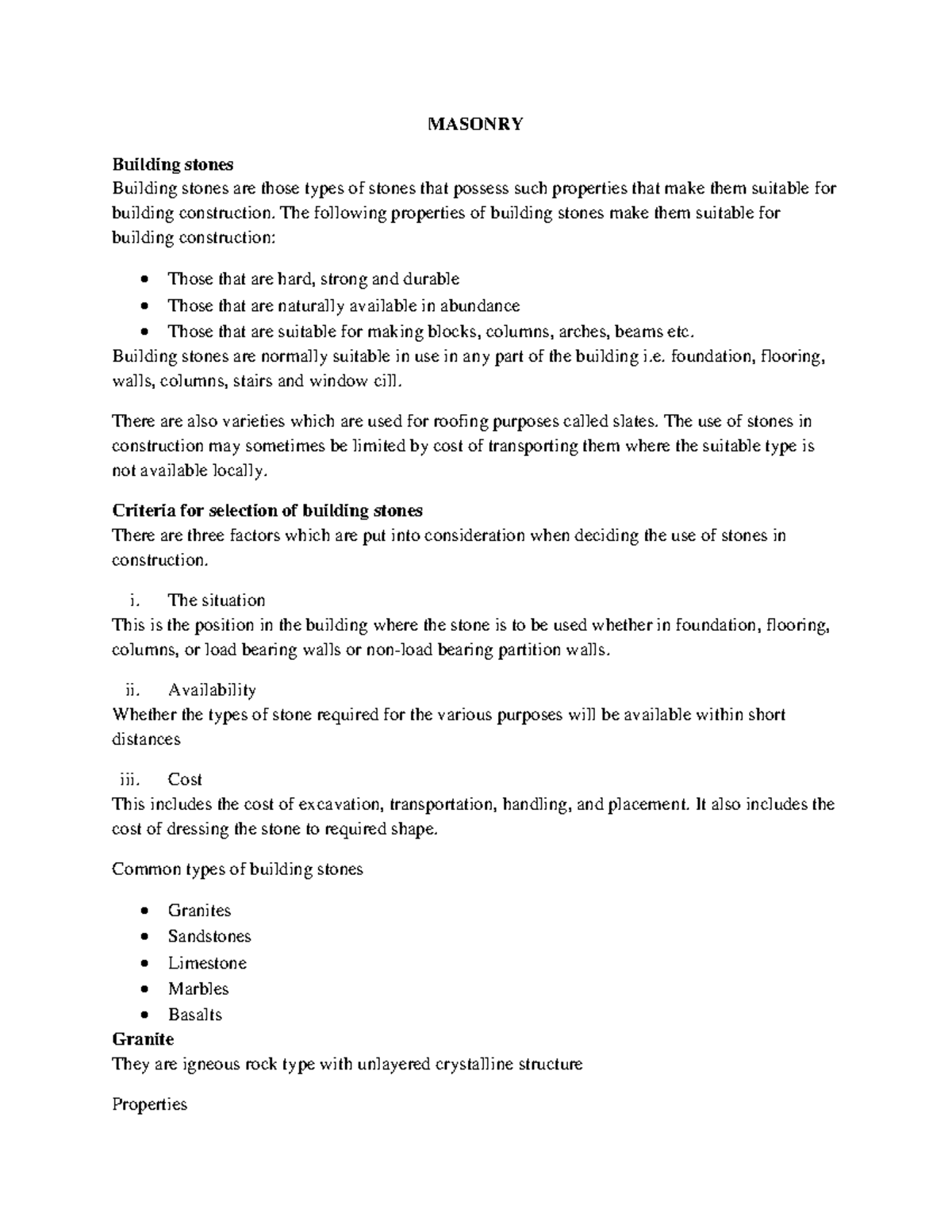 6 Masonry - Key Concepts and Properties in Construction Technology ...