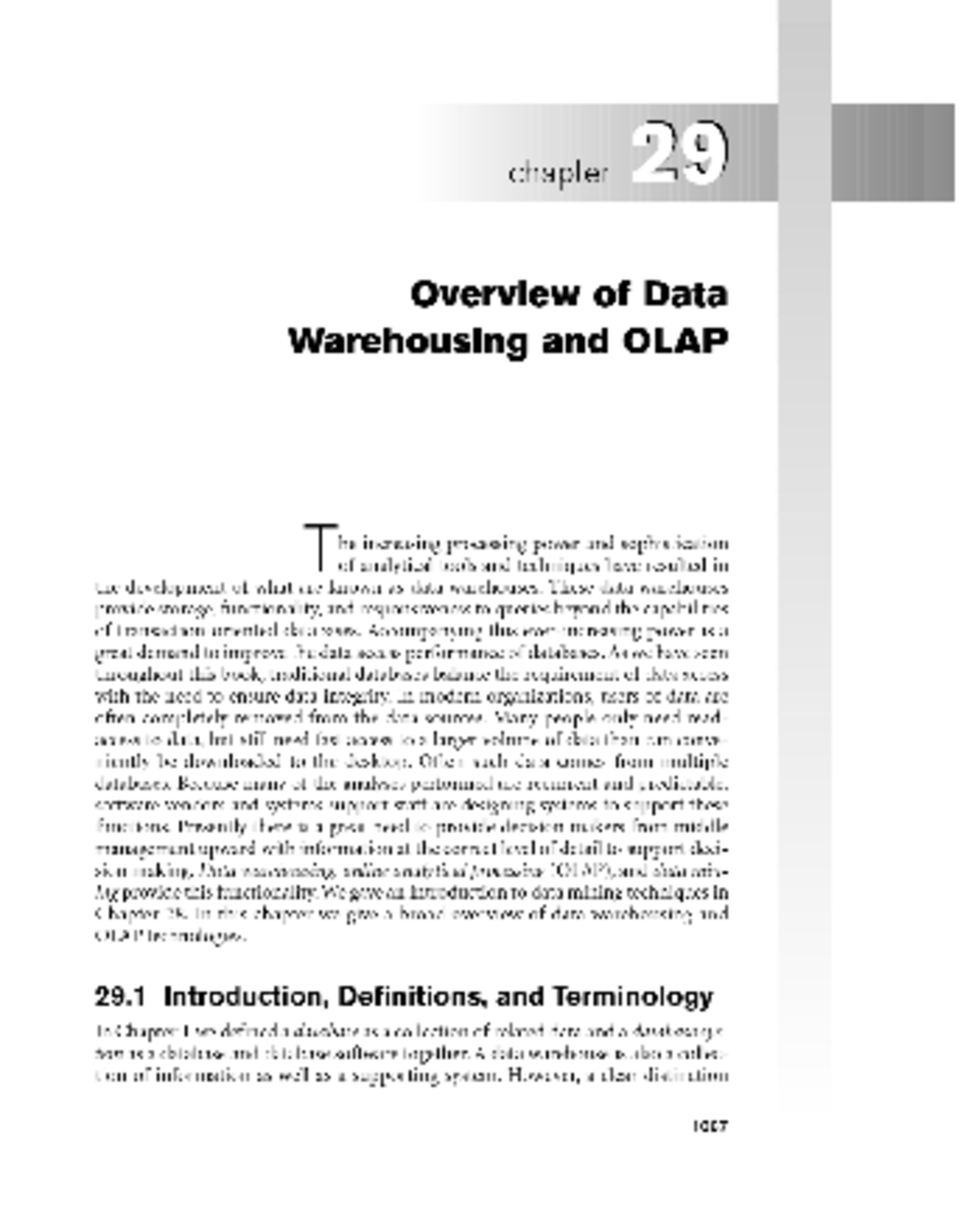 Overview of Data-warehousing and OLAP - Database Management System - Studocu