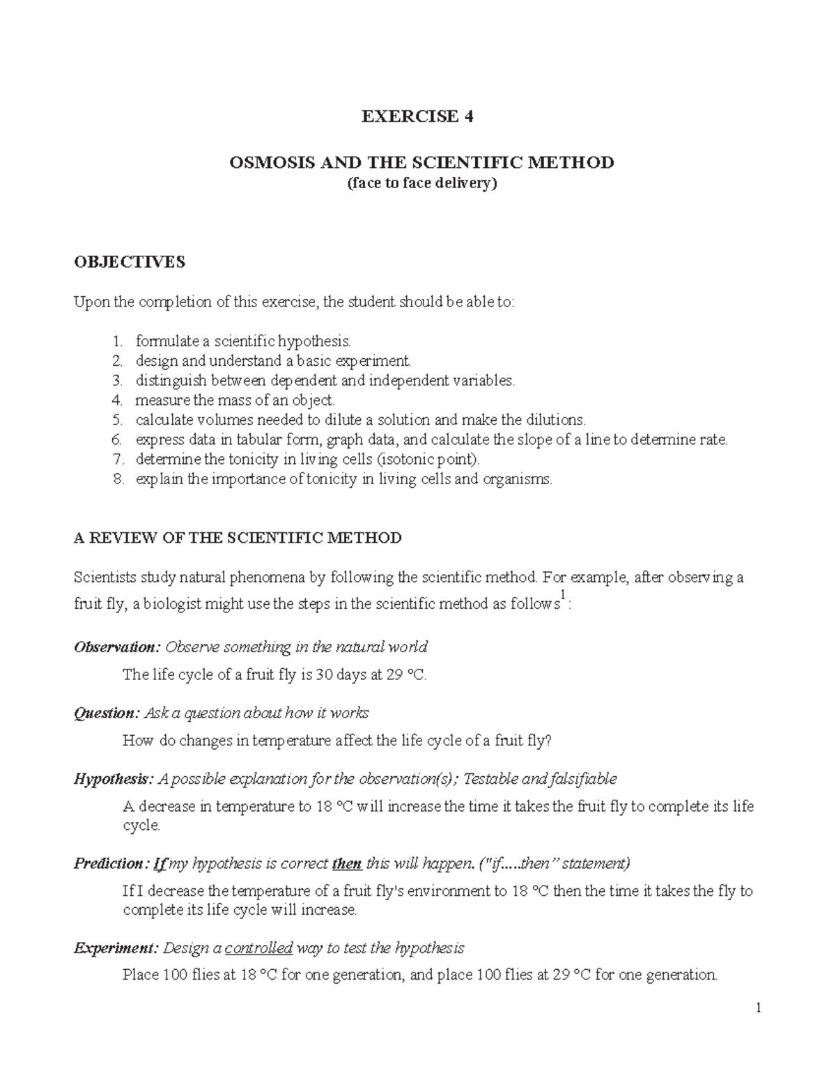Determining the Isotonic Point of Potato Cores in NaCl Solutions Lab ...