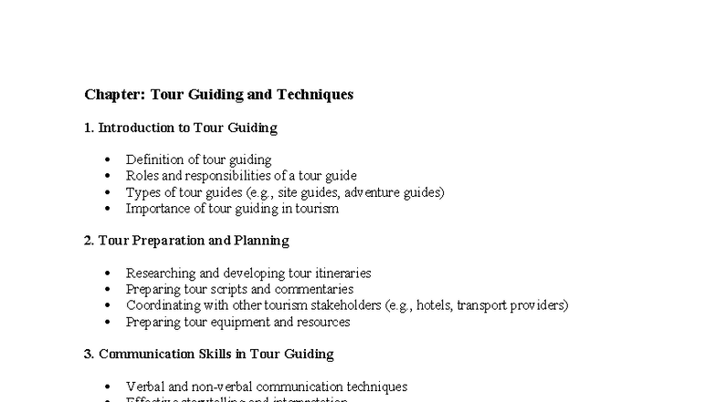 Tour Guiding Techniques Notes: Essential Skills and Best Practices ...