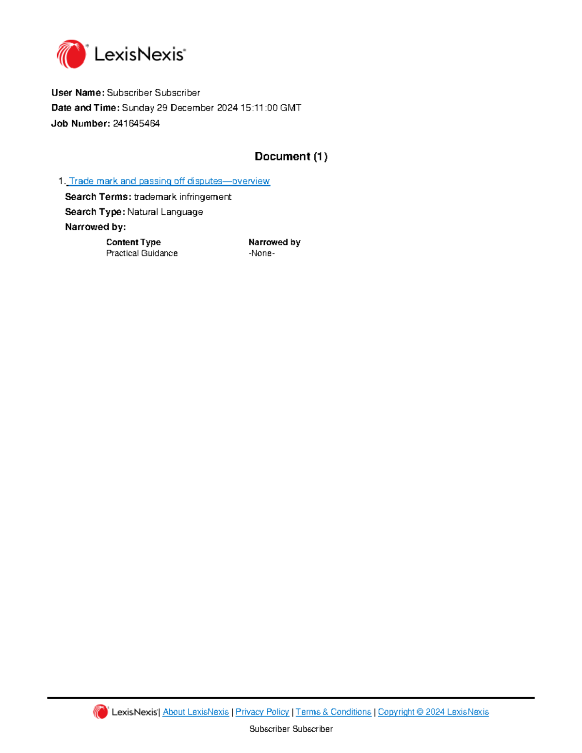 Trade Mark and Passing Off Disputes: An Overview (Course Code: TMA 1994 ...