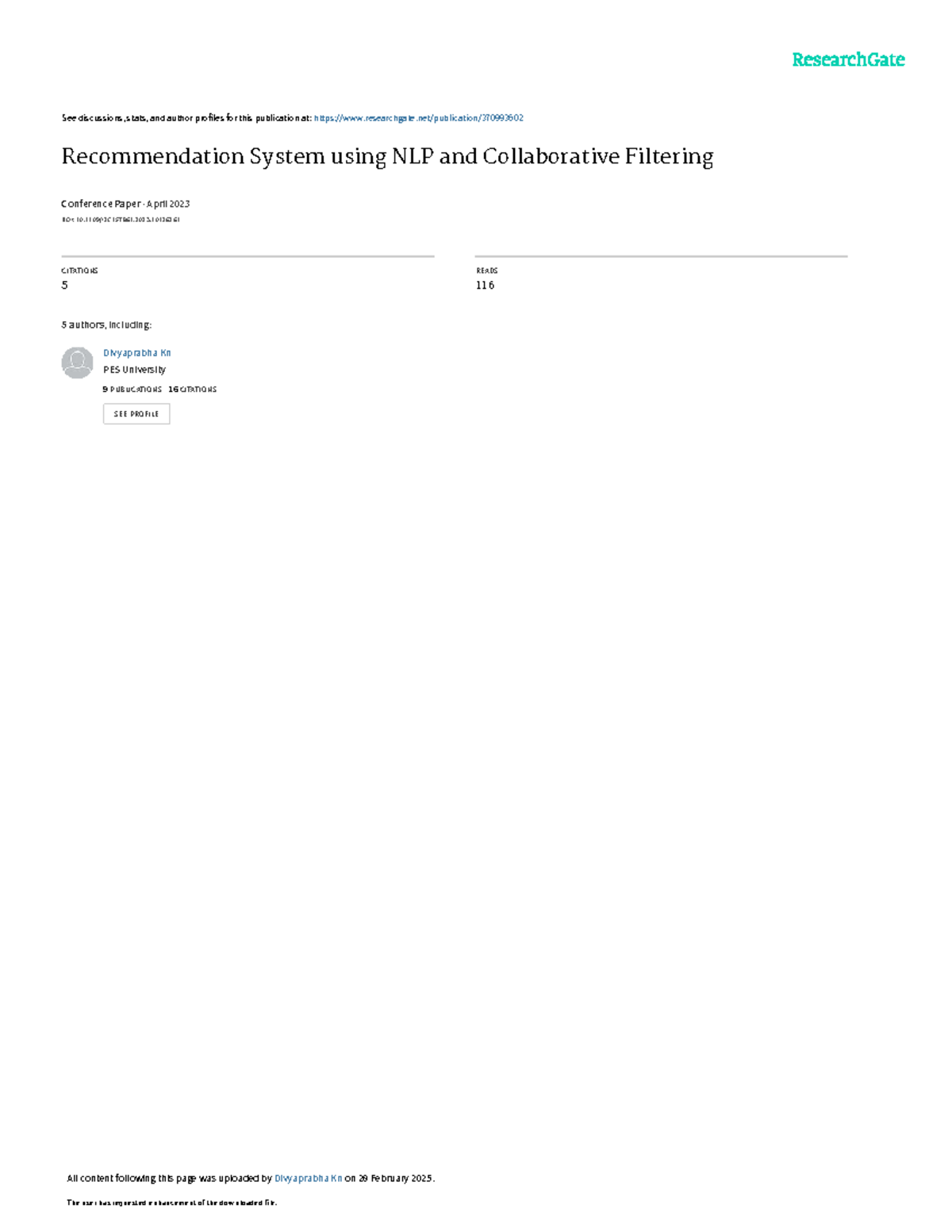 Recommendation System using NLP and Collaborative Filtering - See ...
