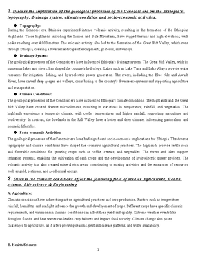 Ge Es 1011 Assignment - Geography Chapter 3 lecture notes powerpoint ...