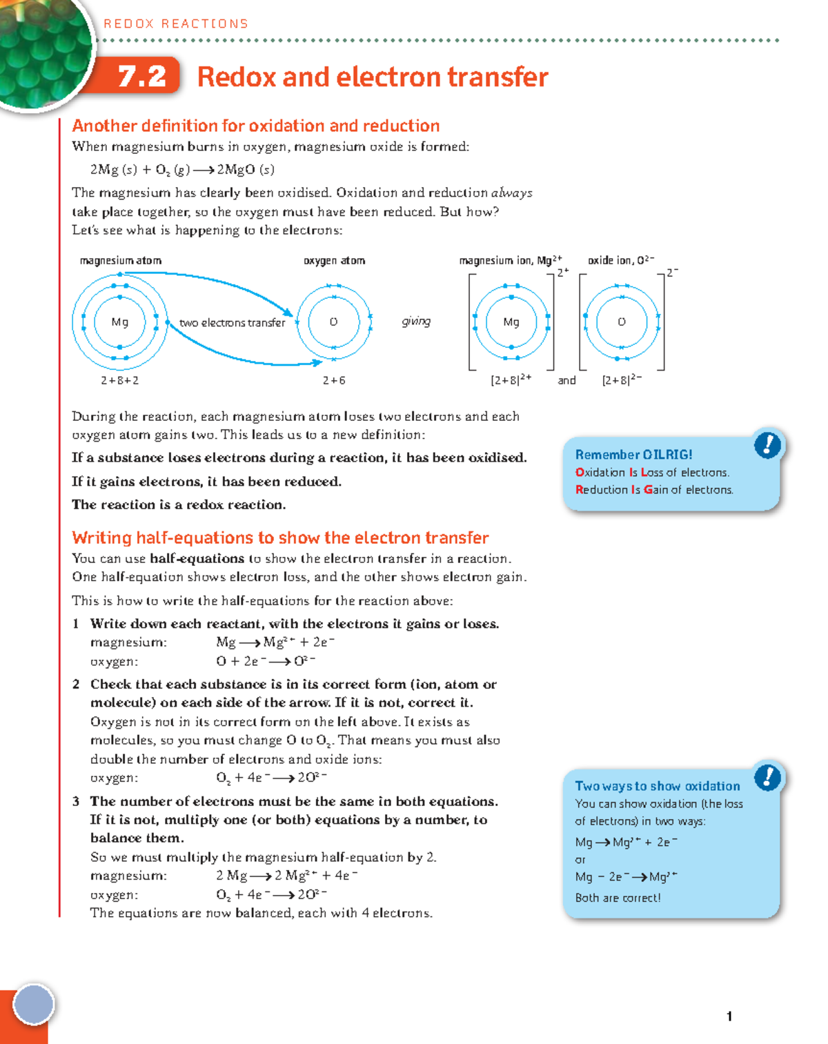 Redox Reactions: Additional Notes for Chem 101 - Studocu