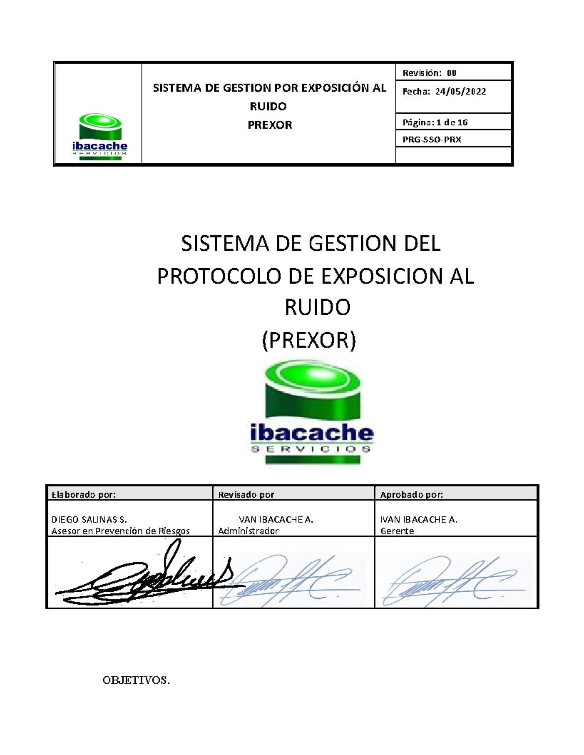 Sistema de Gestión PREXOR: Protocolo de Exposición al Ruido - Studocu